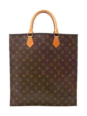LOUIS VUITTON Monogram Sac Plat Tote Bag - Brown