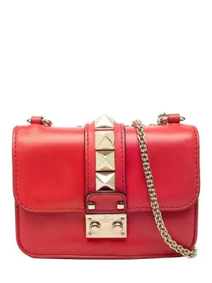 Valentino Garavani Mini Rockstud Glam Lock Crossbody Bag - Red