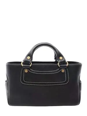 Celine Leather Boogie Handbag - Black