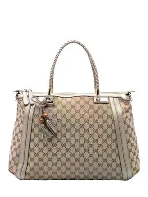Gucci Gg Canvas Bella Convertible Tote Satchel - Neutrals