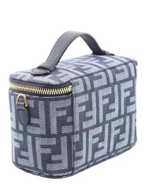 Fendi Ff Jacquard Vanity Bag - Blue