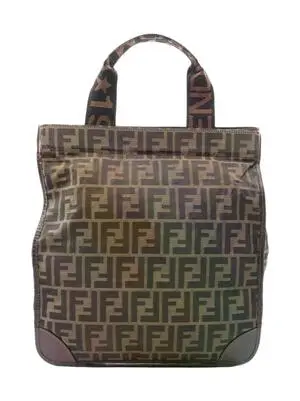 Fendi Zucca Monogram Canvas Tote Bag - Neutrals