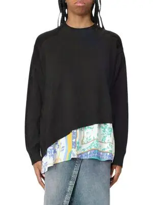MOSCHINO Moschino Jeans Asymmetric Sweater With Floral Inserts