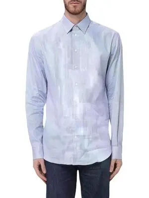 Emporio Armani Long-sleeve Cotton Shirt - Blue