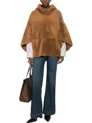 GIORGIO BRATO Giorgio Brato Shearling-Finish Hooded Cape