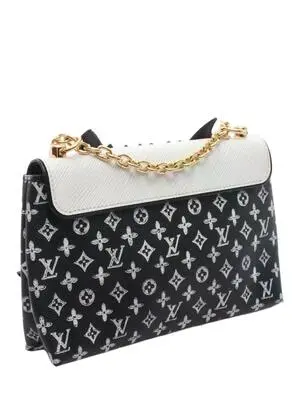 LOUIS VUITTON Catgram Epi Double Chain Shoulder Bag - Black