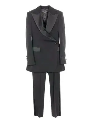 Dolce & Gabbana 2010 Satin-trim Suit - Black