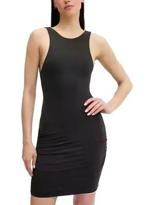 Bond Eye Ruched Detail Mini Dress - Black
