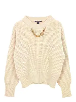 LOUIS VUITTON Waffle Knit Sweater - Neutrals