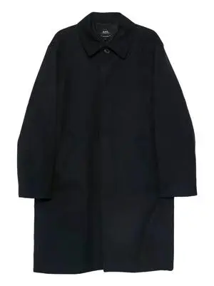 A.p.c. Concealed-button Coat - Blue