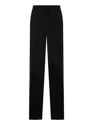 Alberta Ferretti High-waisted Straight-leg Trousers - Black