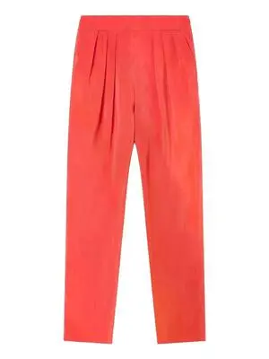 Giorgio Armani Pleated Tapered Leg Trousers - Red