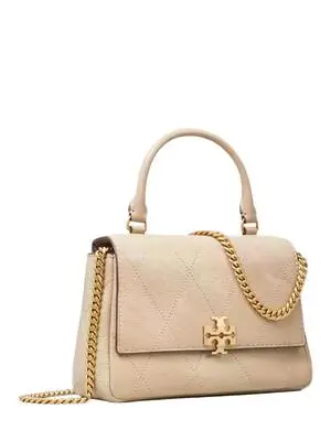 Tory Burch Tory Burch Mini Charlie Quilted Crossbody Bag Neutrals