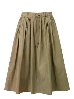 Max Mara Midi Pleated Skirt - Green
