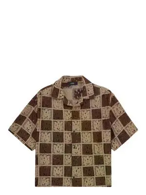 AMIRI Ma Quad Checker Oversized Camp Shirt