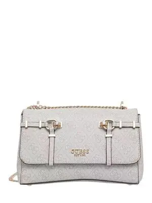 Guess Leona Monogram Shoulder Bag - Neutrals