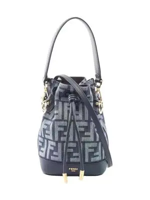 Fendi Mini Montresor Ff Jacquard Handbag - Blue