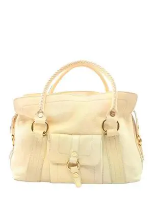 Celine Macadam Leather Handbag - Neutrals