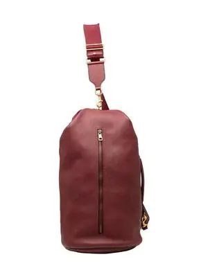 GUCCI Gucci Grained Leather Vertical Zip Sling Bag
