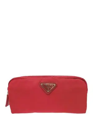 Prada Tessuto Cosmetic Pouch - Red