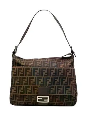 Fendi Zucca Canvas Shoulder Bag - Brown