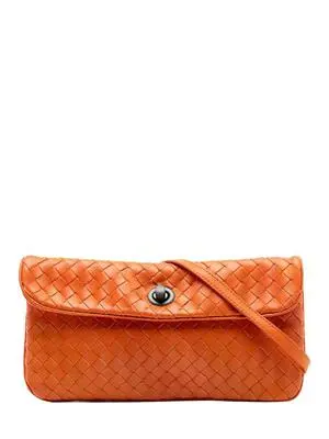 Bottega Veneta Mini Nappa Intrecciato Crossbody Bag - Orange