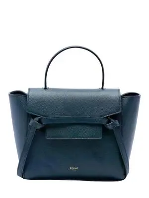 Celine Nano Grained Calfskin Belt Bag Satchel - Blue