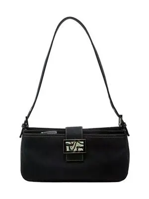 Fendi Ff Marble Canvas Shoulder Bag - Blue