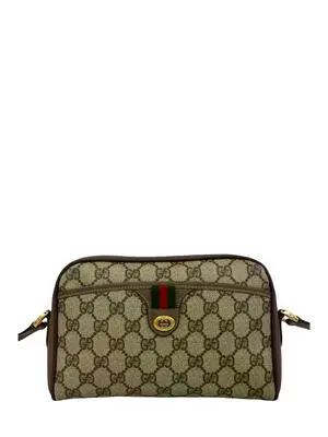 Gucci Gg Supreme Web Crossbody Bag - Neutrals