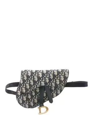 Dior Saddle Oblique Belt Bag - Blue
