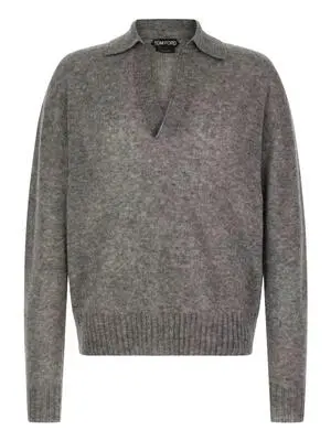 TOM FORD Polo Collar Sweater - Grey