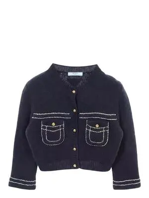 Prada Cashmere-knit Cardigan - Blue
