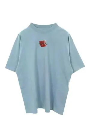 Balenciaga Logo Print T-shirt - Blue