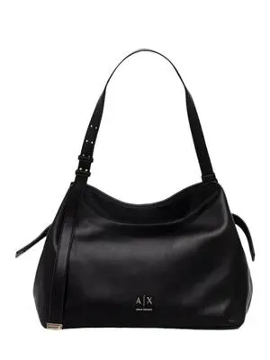 Armani Exchange Adjustable Strap Shoulder Bag - Black