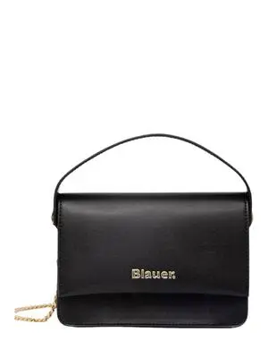 BLAUER. Logo Plaque Chain Strap Shoulder Bag - Black