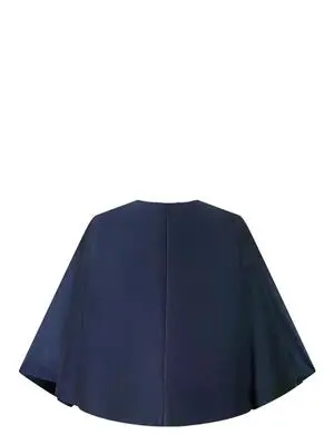 Alberta Ferretti Wide-sleeve Cropped Cape - Blue