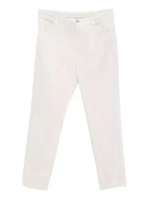 Brunello Cucinelli Off-white Corduroy Five-pocket Trousers - Neutrals