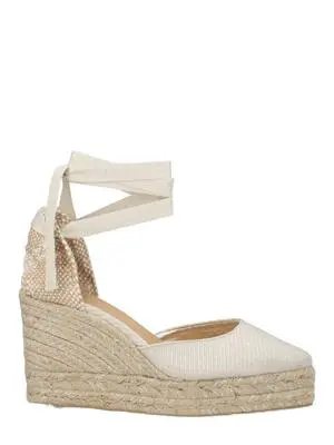 CastaÑer Wedge Espadrille With Ribbon Fastening - Grey