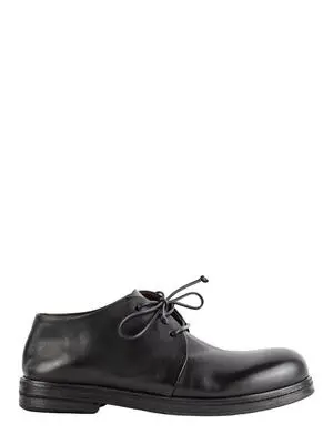 Marsèll Zucca Zeppa Leather Derby Shoes With Round Toe And Leather Sole - Black
