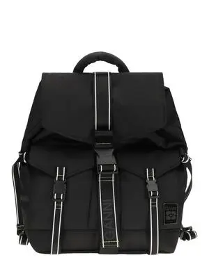 GANNI Recycled Polyamide Backpack With Flap And Adjustable Buckles - Black