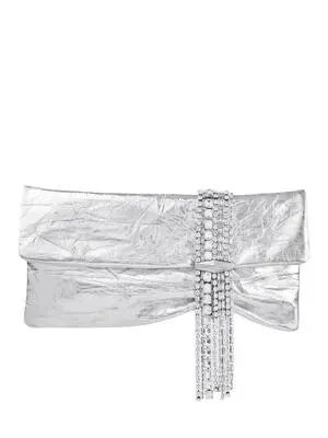 JIMMY CHOO Jimmy Choo Embellished Clutch Silver