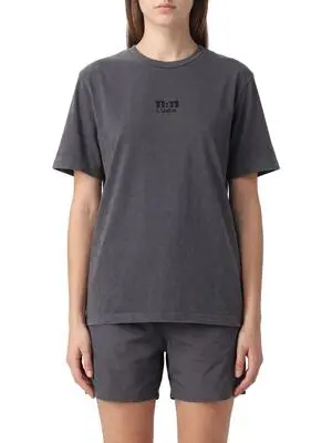 11:11 L.U.C.K. Crewneck Cotton T-shirt With Tone-on-tone Logo - Grey
