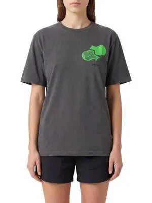 11:11 L.U.C.K. Crewneck Cotton T-shirt With Back Logo - Grey