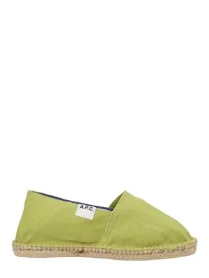 A.p.c. Cotton Espadrilles With Round Toe And Low Heel - Green