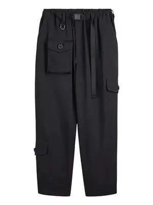 Y3 Sport Uniform Tapered Cargo Pants - Black