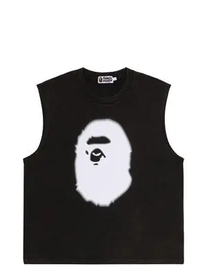 A BATHING APE Ape Head Cropped Tank Top - Black