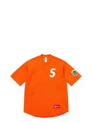 Supreme S Logo Henley - Orange