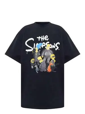 Balenciaga X The Simpsons Graphic T-shirt - Black