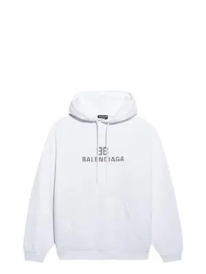Balenciaga Pixel Logo Hoodie - White