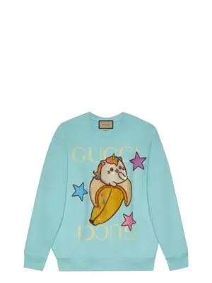 Gucci X Bananya Printed Sweatshirt - Blue